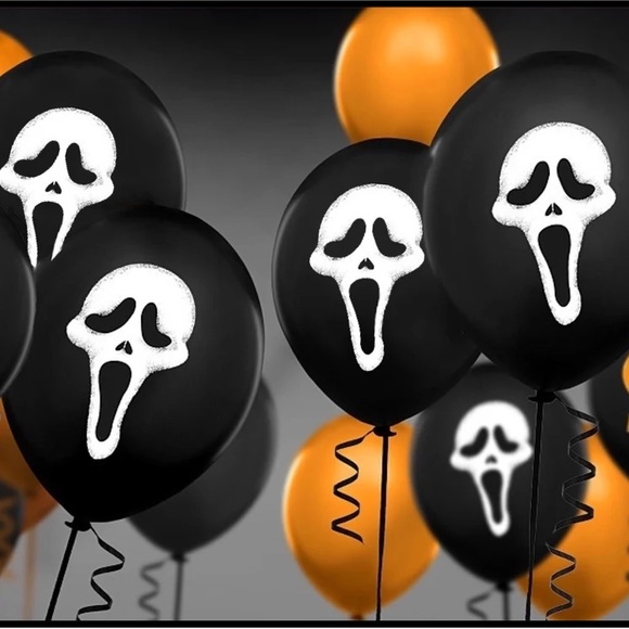 Posh and Sparkle | Party Supplies | Scream Ghostface Latex Balloons Set ...